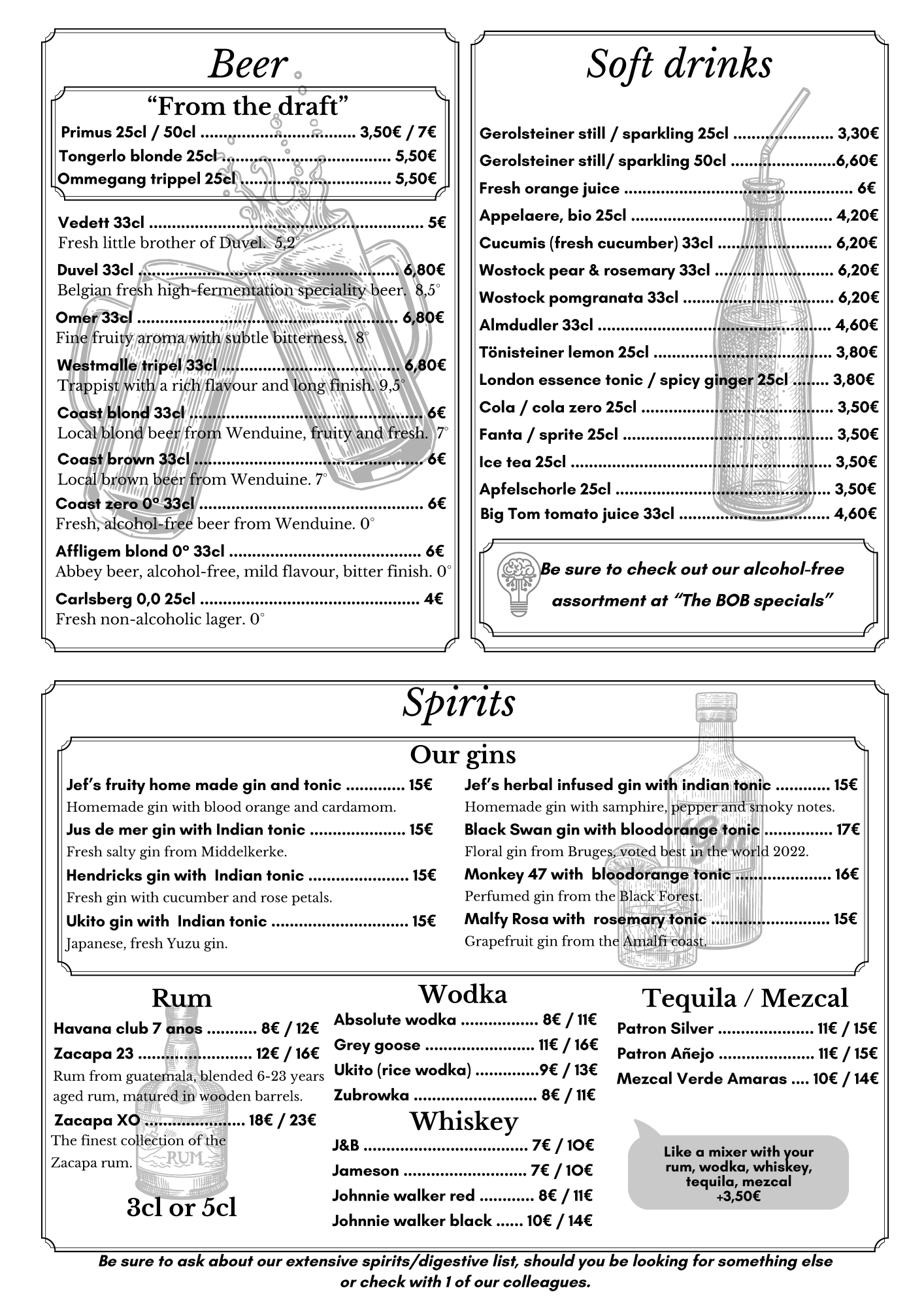 Menu English & Nederlands